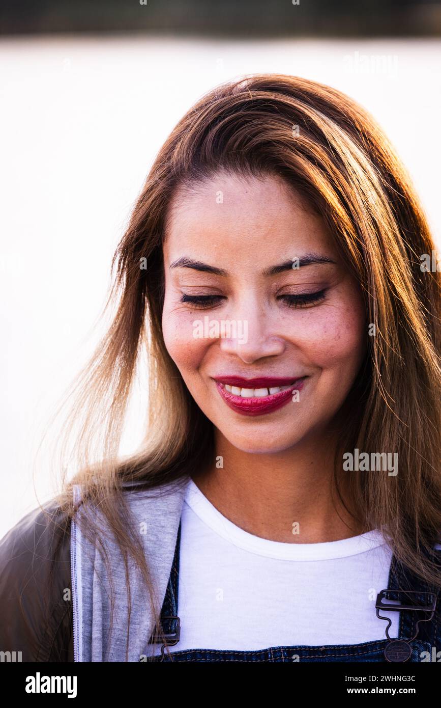 Beautiful asian young woman smile and cheerful. Confident cute female ...