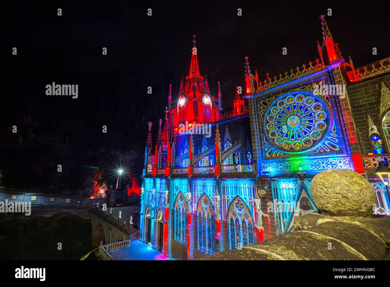 Typical architecture of a small town in Colombia Stock Photo - Alamy