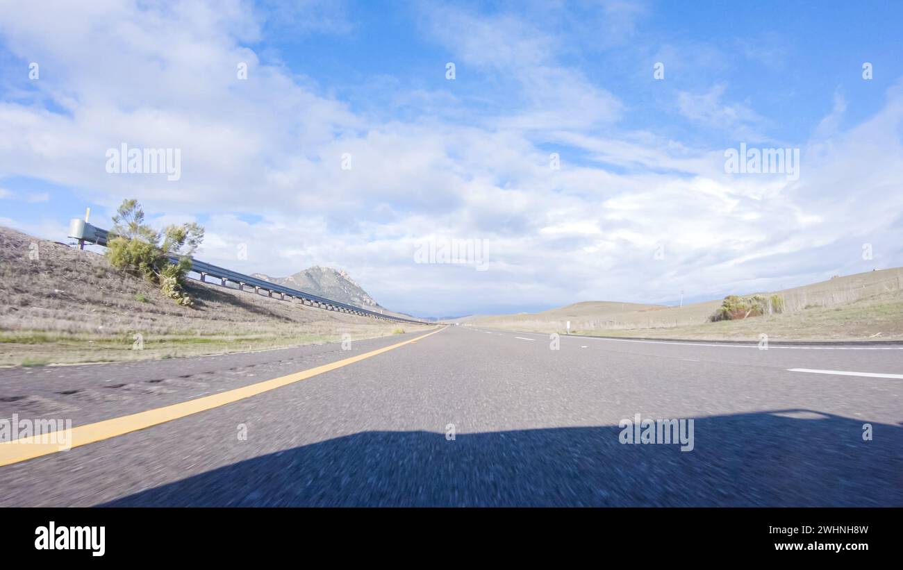 Winter Drive on Highway 101 Near SLO Stock Photo - Alamy