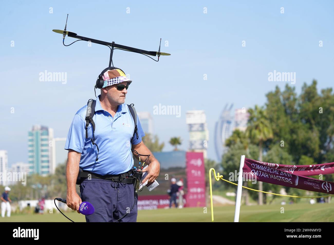 An offcial at Commercial Bank Qatar Masters golf tournament in Doha on ...