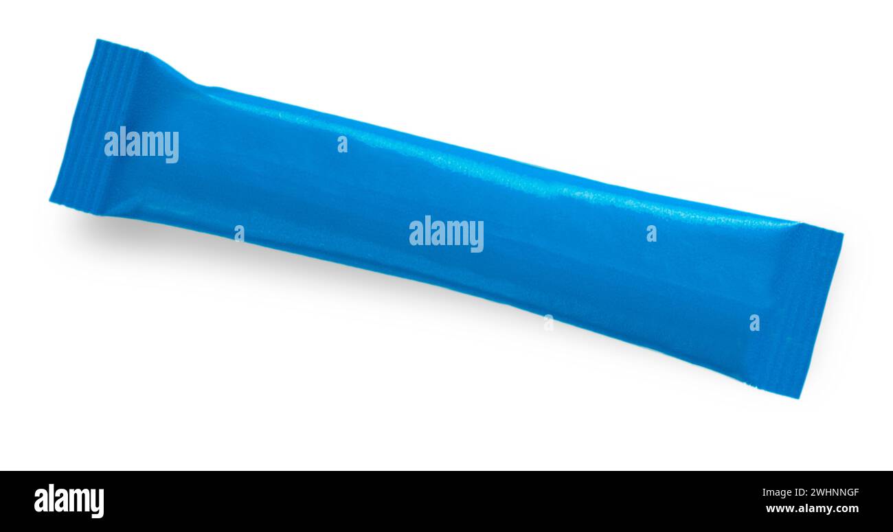 The blue package isolated on white background with clipping path Stock ...