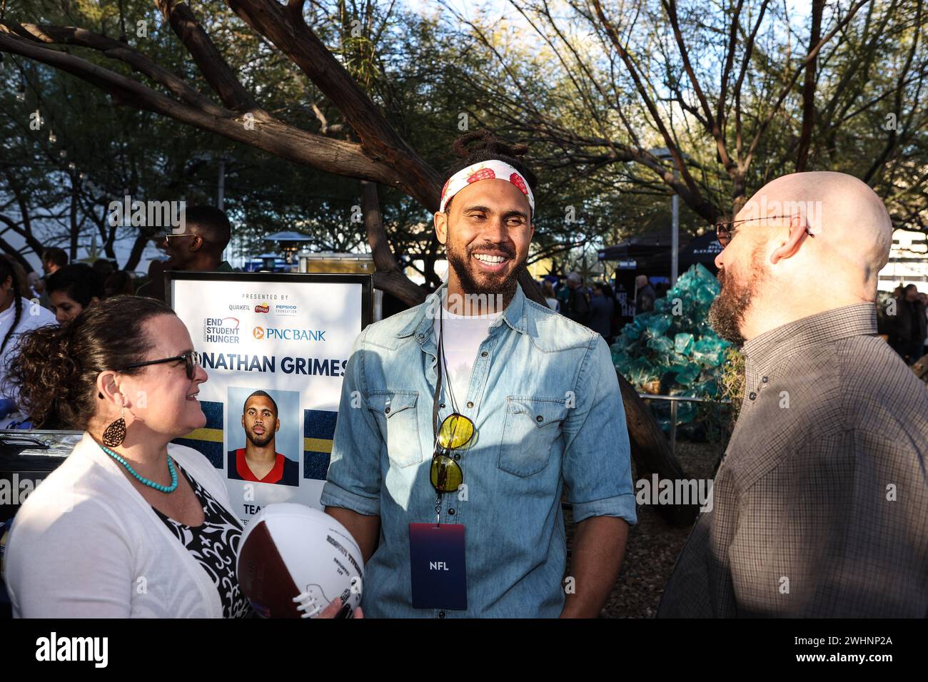 Las Vegas, NV, USA. 10th Feb, 2024. Retired NFL player Jonathan Grimes ...