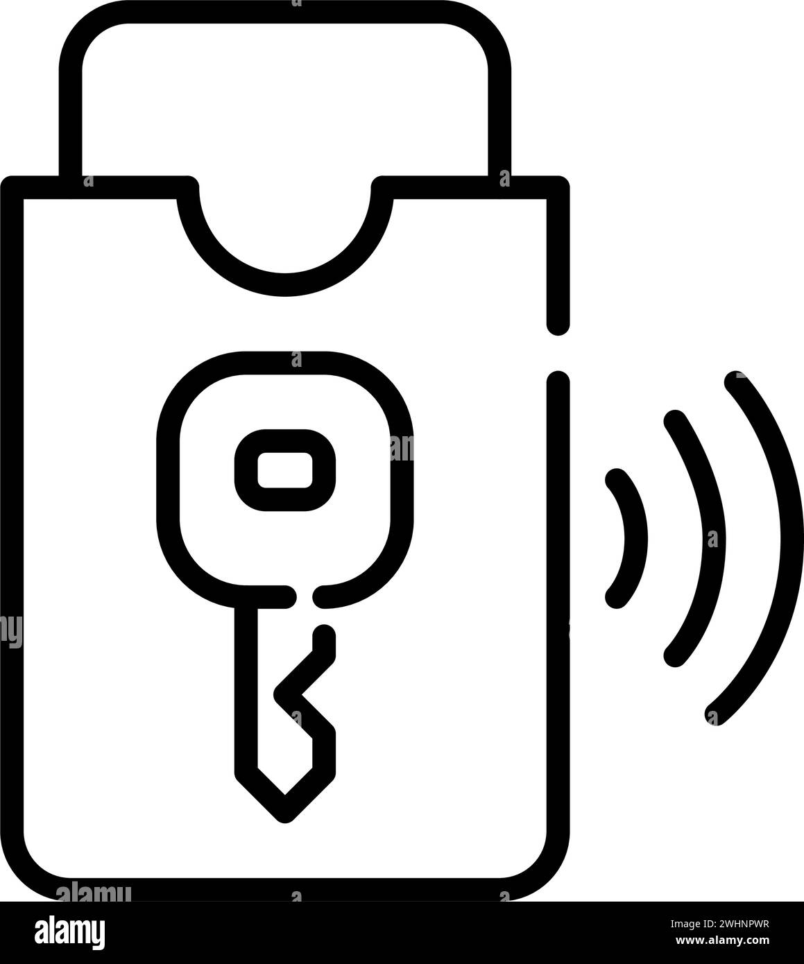 Electronic key card in wallet. Pixel perfect icon Stock Vector Image ...