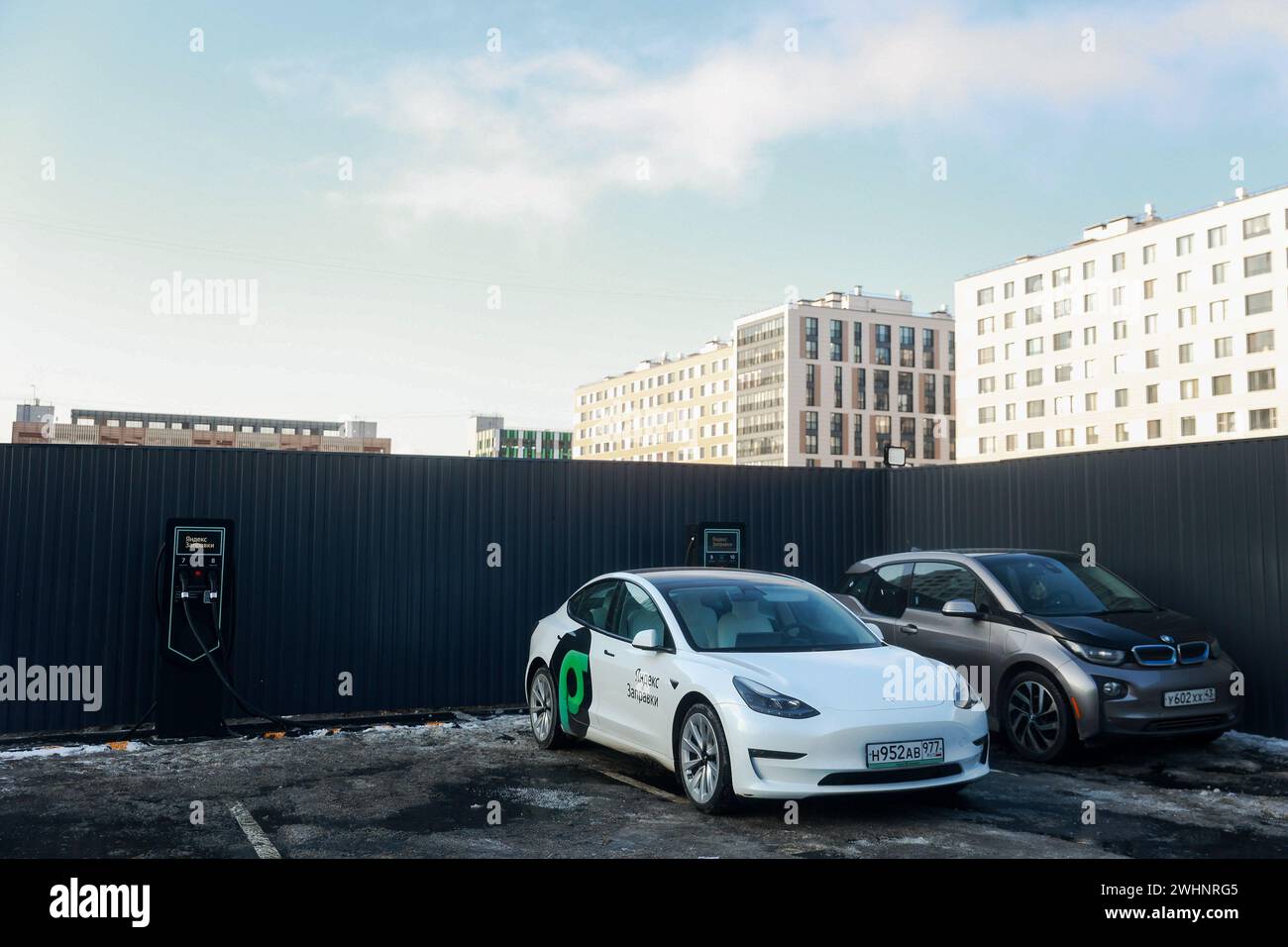 Saint Petersburg, Russia. 08th Feb, 2024. Tesla is seen at Yandex ...