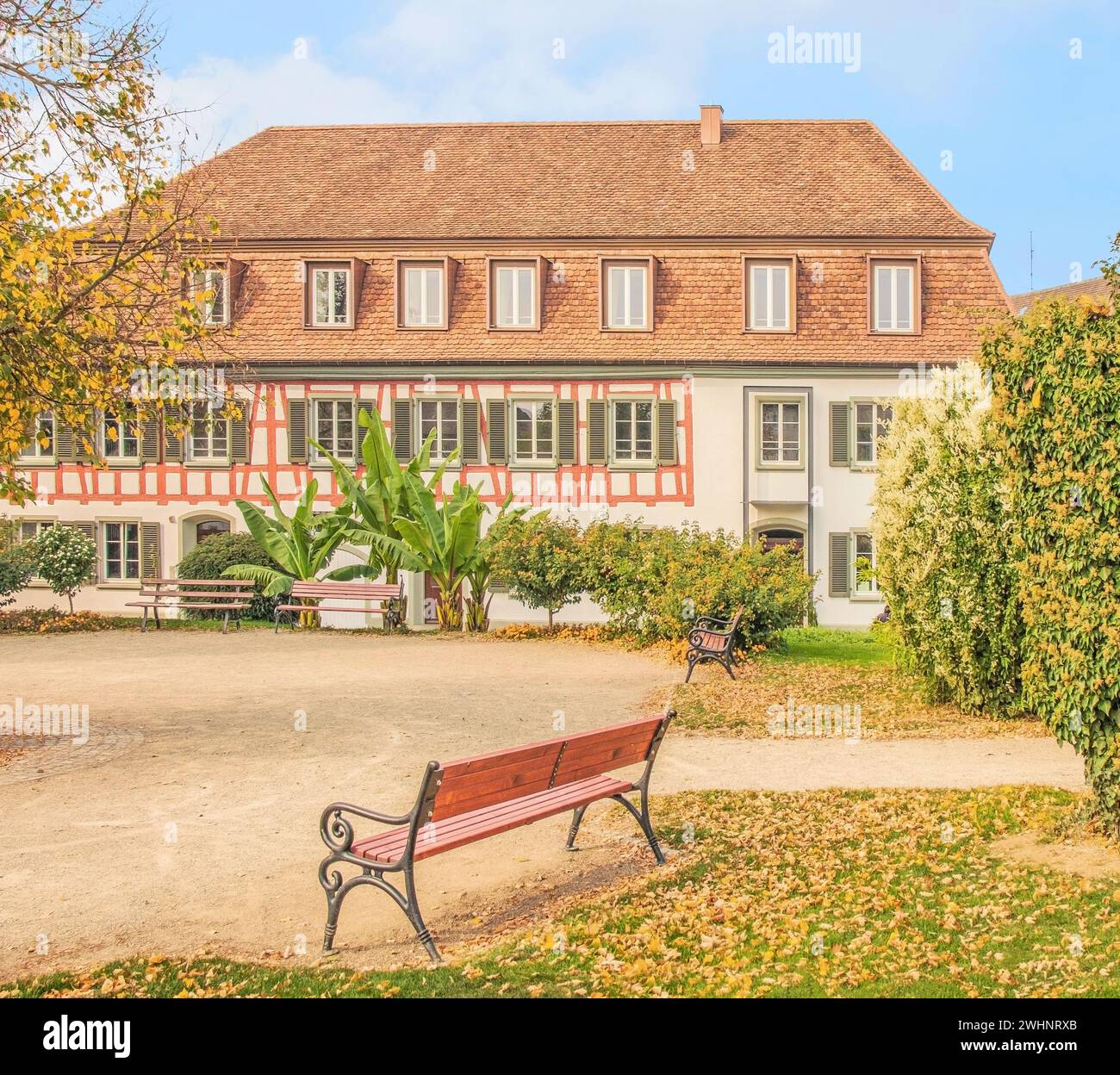 Historic half-timbered house Markdorf, Lake Constance district Stock ...
