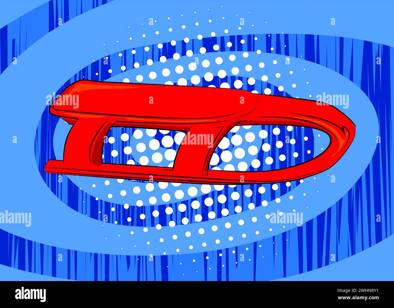 Toboggan cartoon illustration hi-res stock photography and images - Alamy