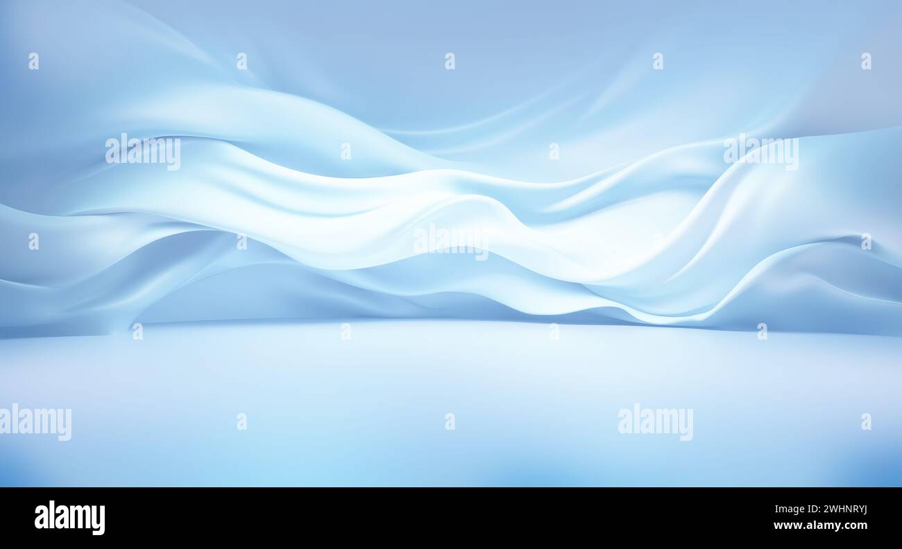 3D Light Blue Scene Background Stock Photo - Alamy
