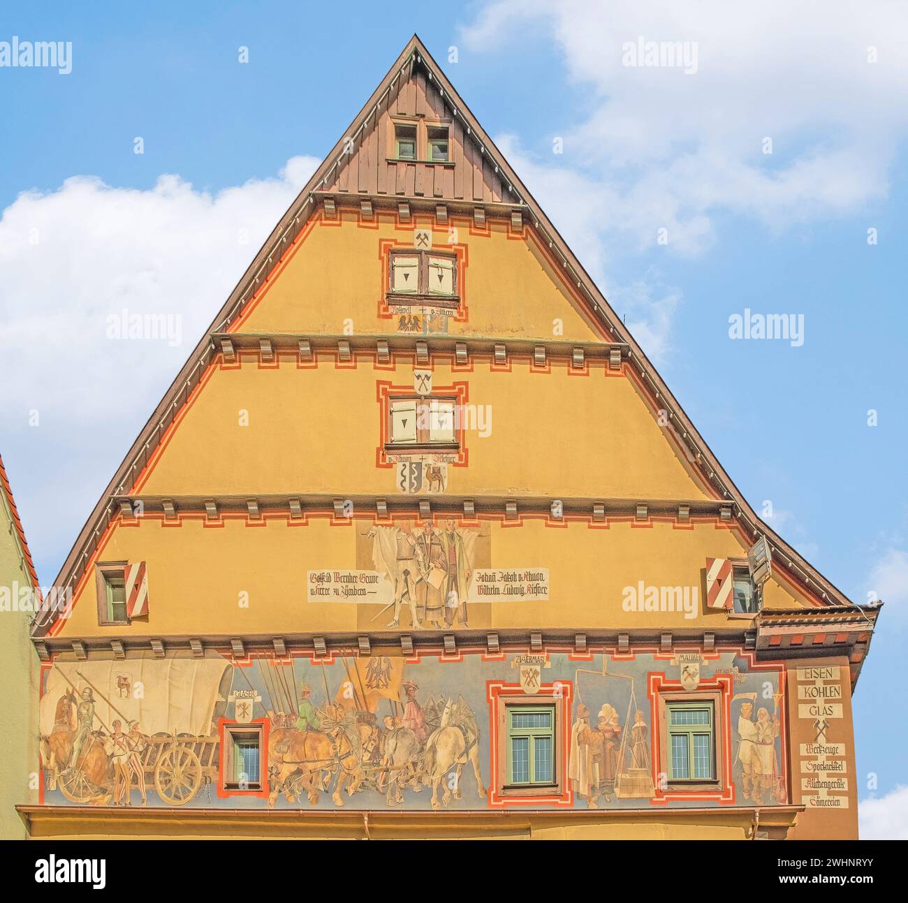 Facade painting Rottweiler old town Stock Photo - Alamy