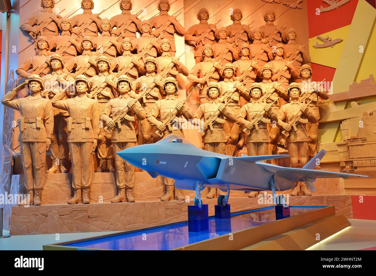 BEIJING, CHINA - FEBRUARY 8, 2024 - A model of the Chinese Air Force's ...