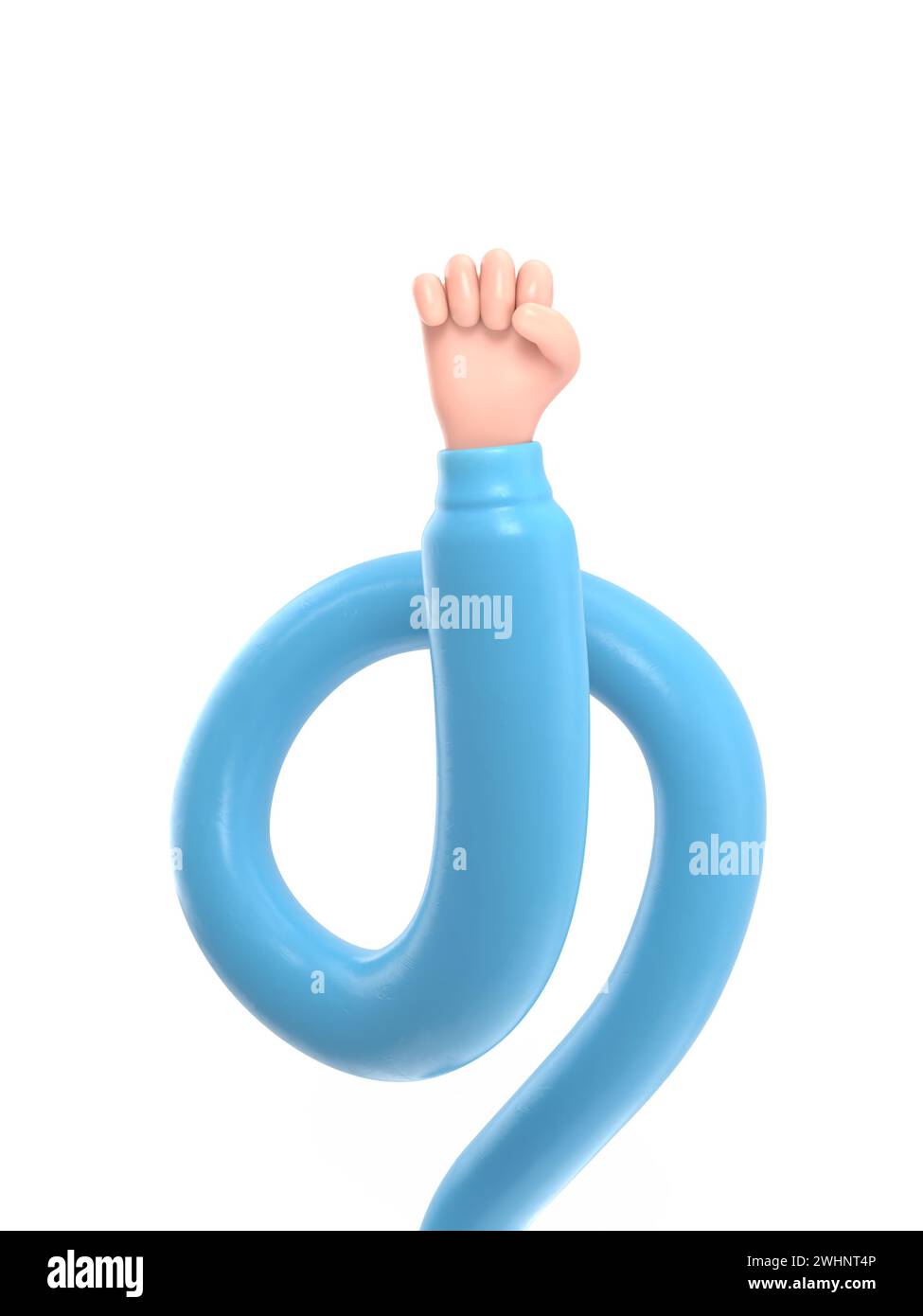 Cartoon Gesture Icon Mockup.Strength icon. Cartoon character hand fist ...