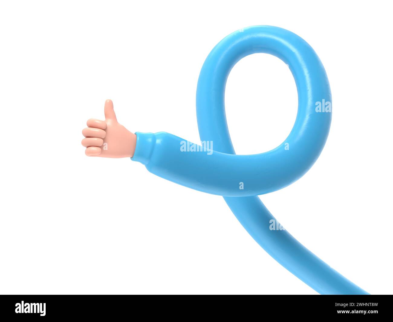 Cartoon Gesture Icon Mockup. businessman hand shows thumb up,3D ...