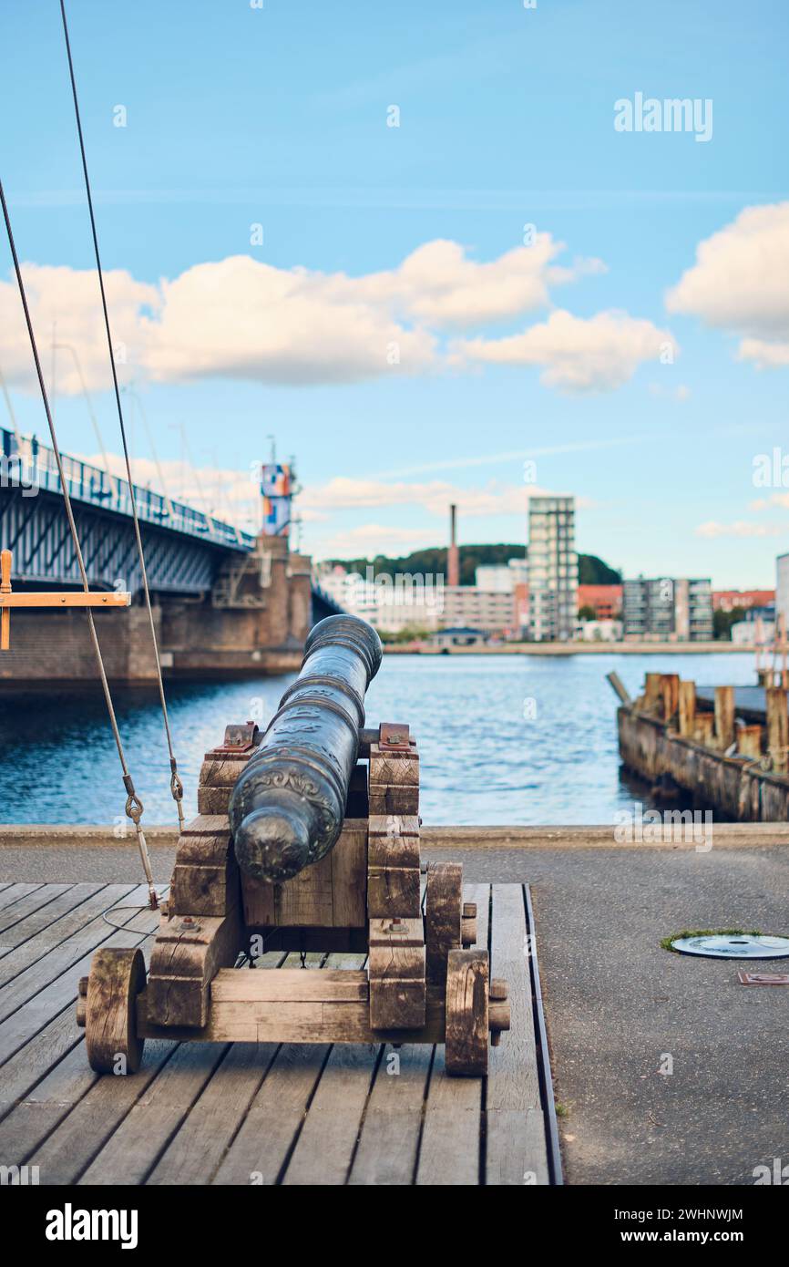 Canon in the city of Aalborg in Denmark Stock Photo - Alamy
