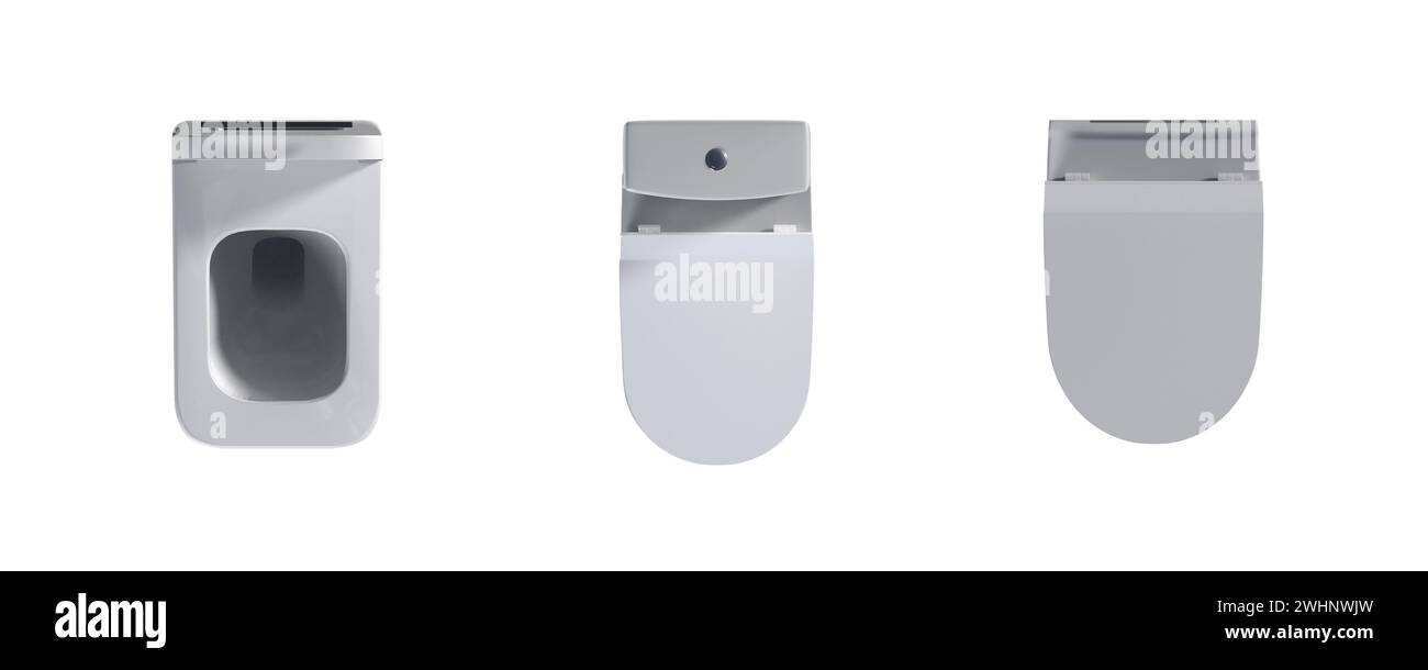 Lavatory pan isolated on a white background, bidet, 3D illustration ...