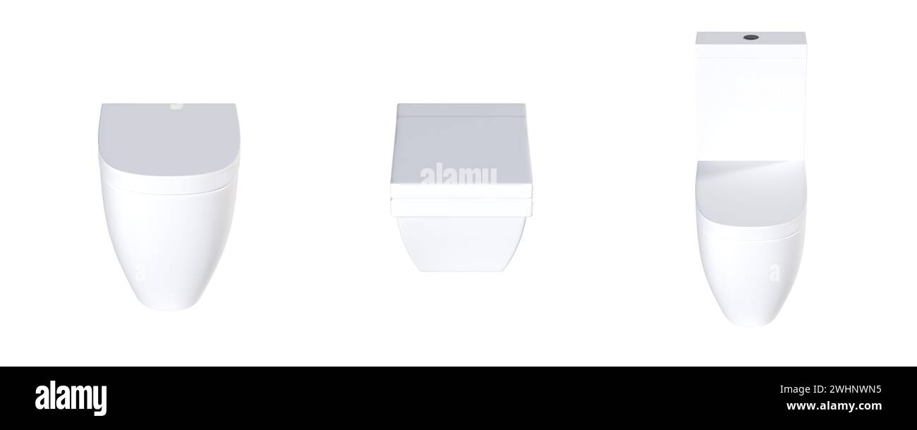 Lavatory pan isolated on a white background, bidet, 3D illustration ...