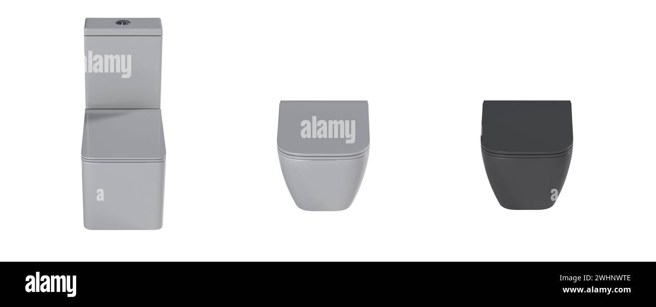 Lavatory pan isolated on a white background, bidet, 3D illustration ...