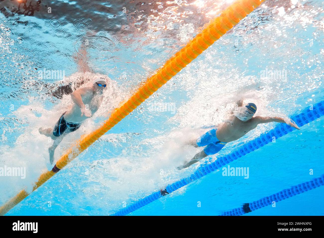 France's David Aubry and Sweden's Victor Johansson compete in the men's ...