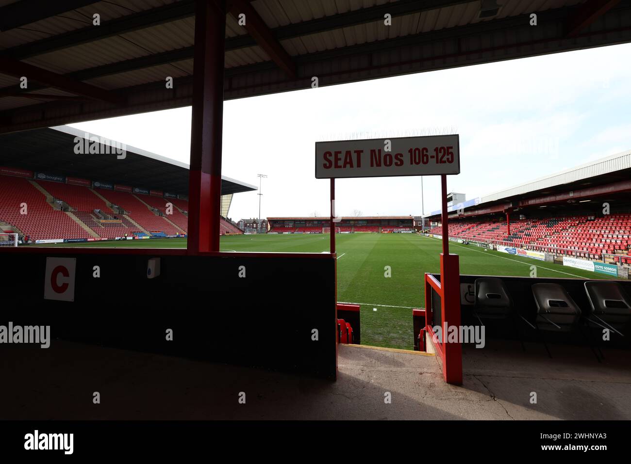 A General view of The Mornflake Stadium, Gresty Road in Crewe Stock ...
