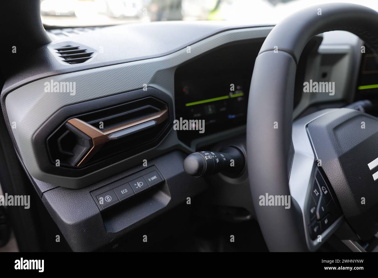 Mioveni, Romania - February 7, 2024: Interior of the new Dacia Duster ...