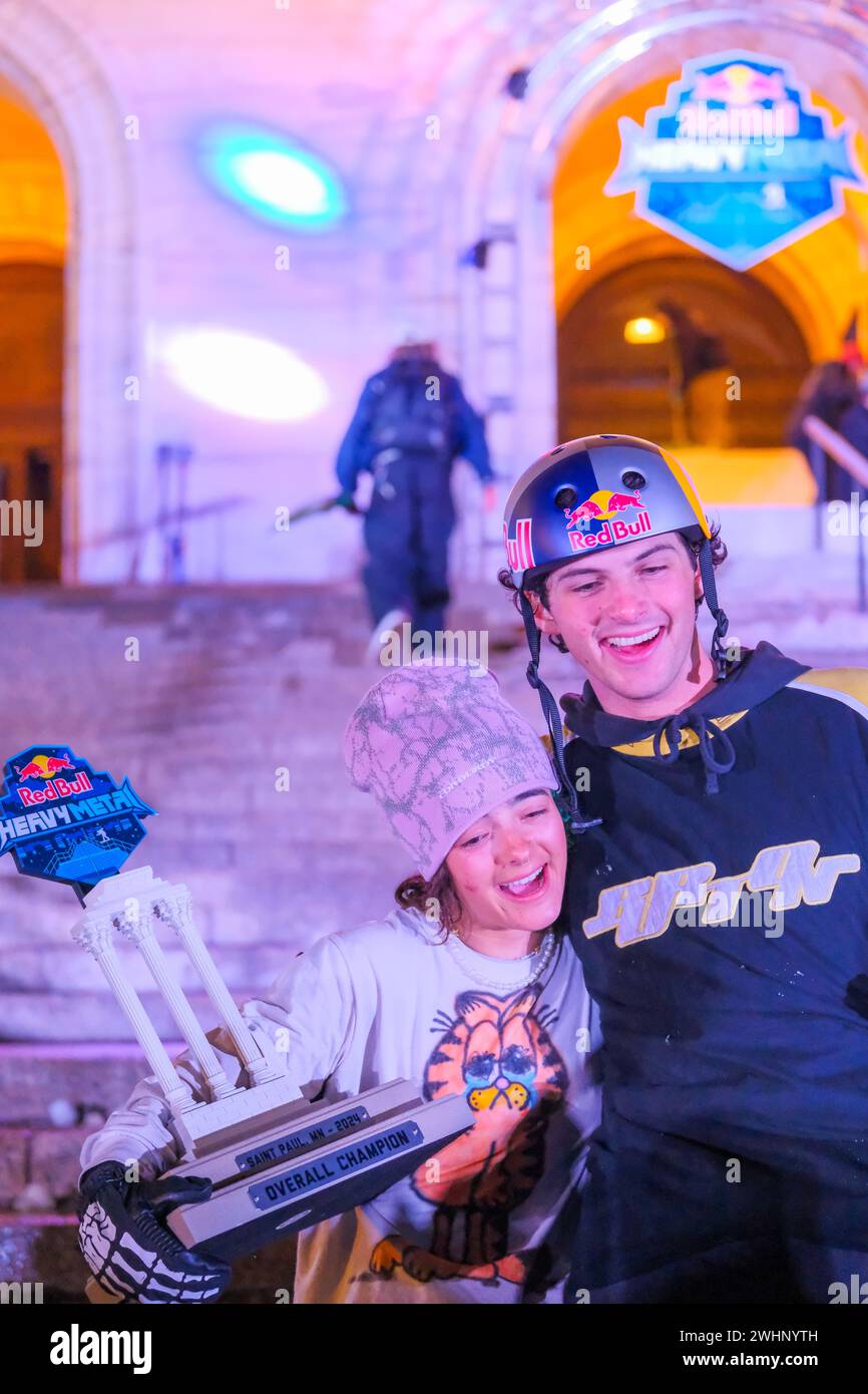 Minneapolis, Minnesota, USA. 10th Feb, 2024. EGAN WINT and LUKE ...