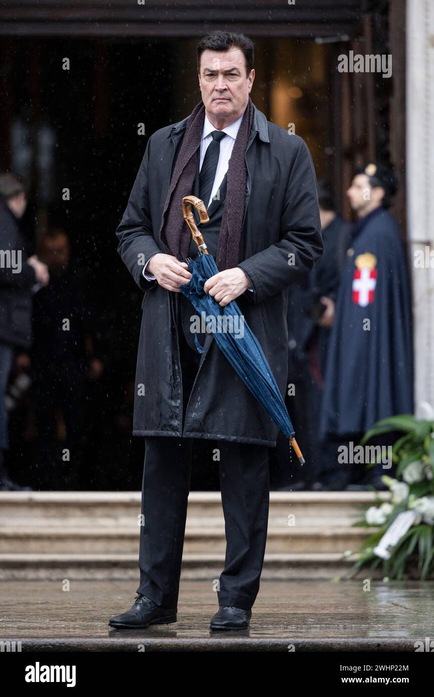 Turin, Italy. 10th Feb, 2024. Daniel McVicar attending the funeral of the H.S.R. Vittorio ...