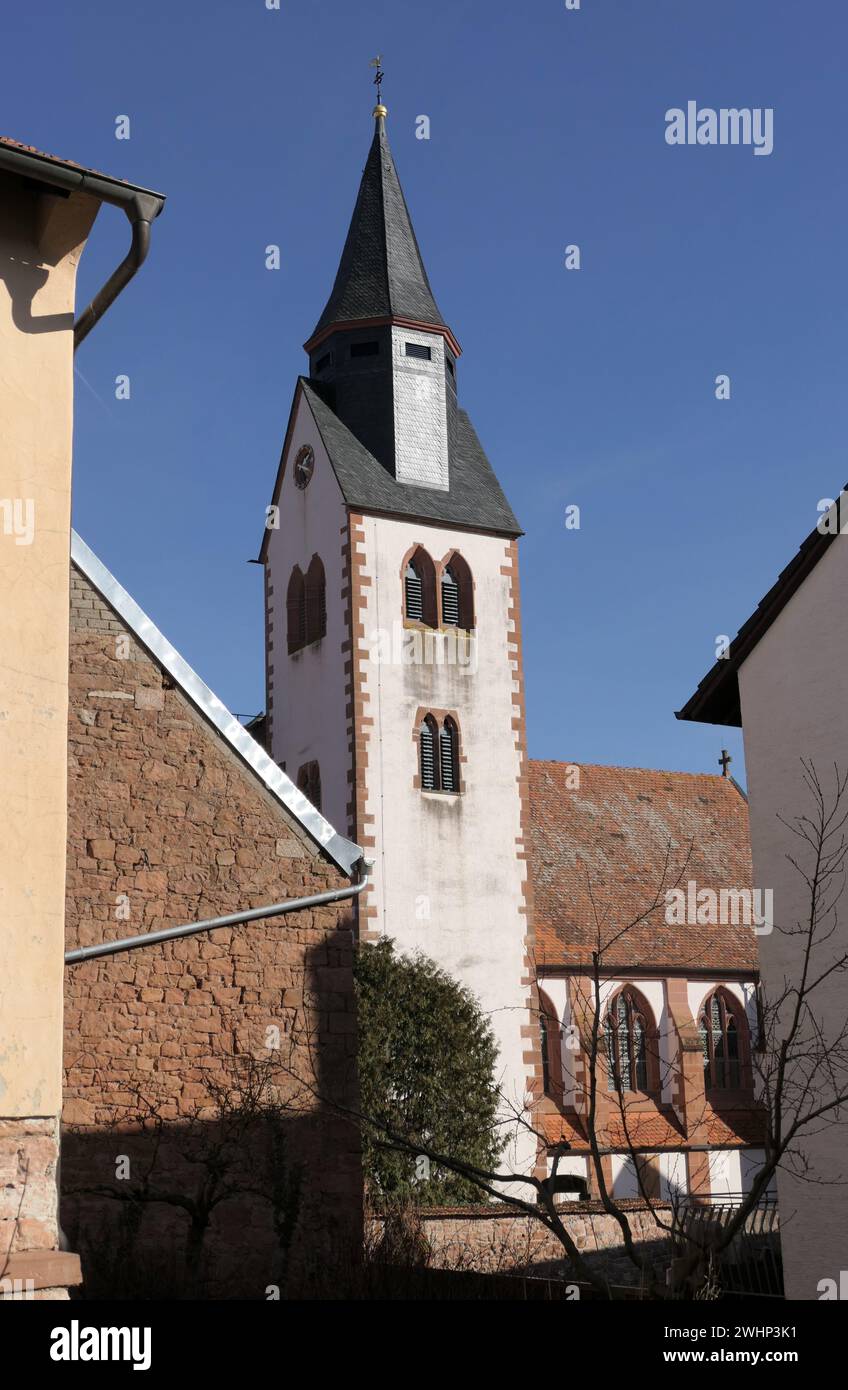 Church in Schaafheim-Mosbach Stock Photo - Alamy