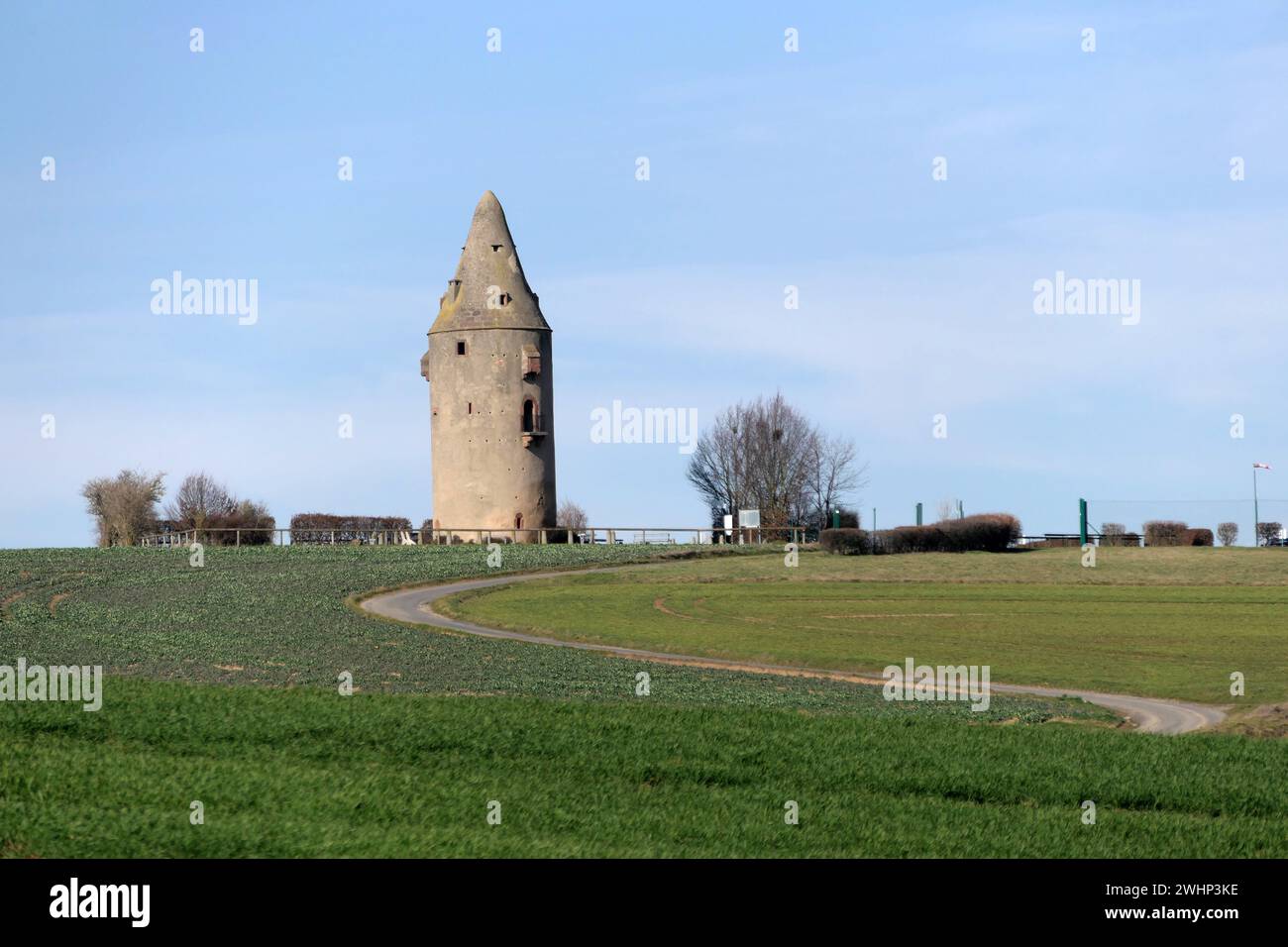 Waiting tower near Schaafheim Stock Photo - Alamy