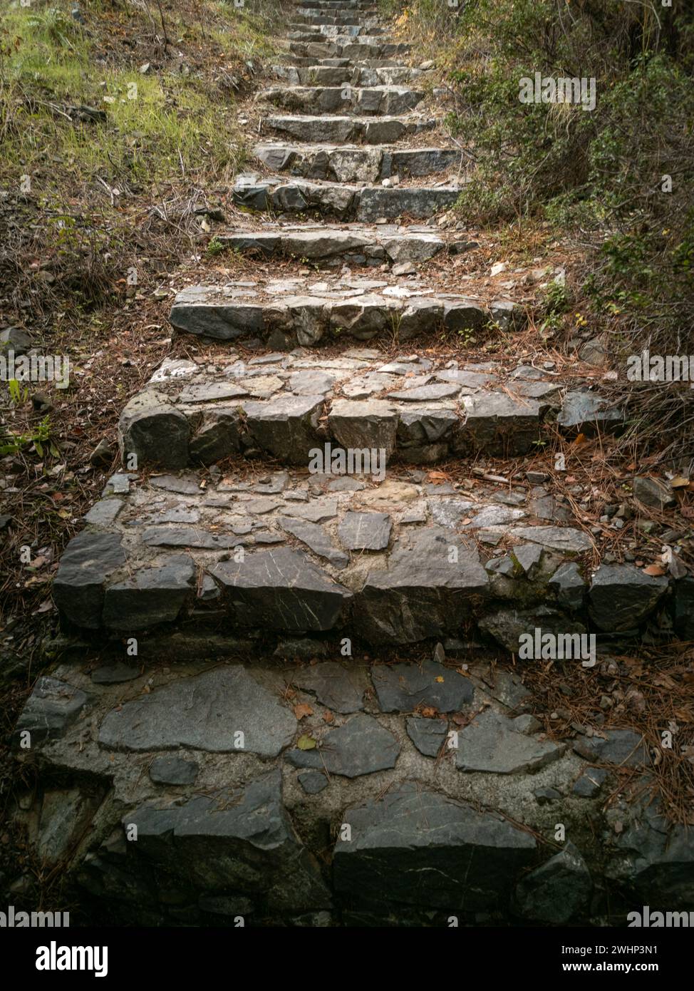 Hiking on stone staircase in hi-res stock photography and images - Alamy