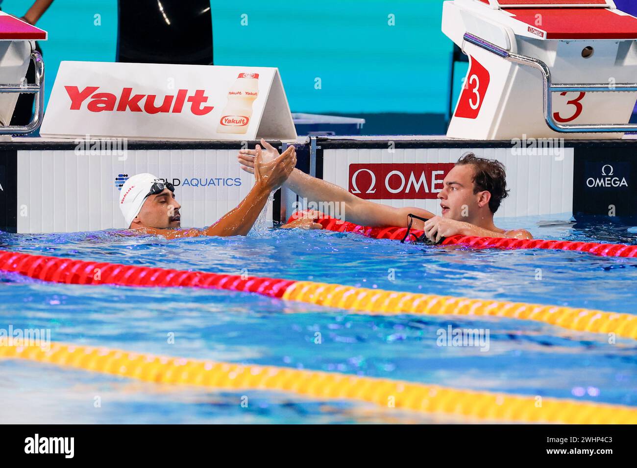 DOHA, QATAR - FEBRUARY 11: Nyls Korstanje of the Netherlands and Dylan ...