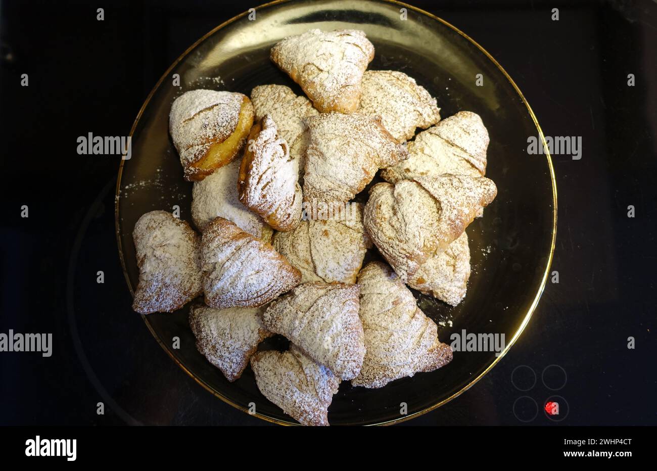 Homemade sfogliatelle. Traditional dessert from Naples in Italy Stock ...