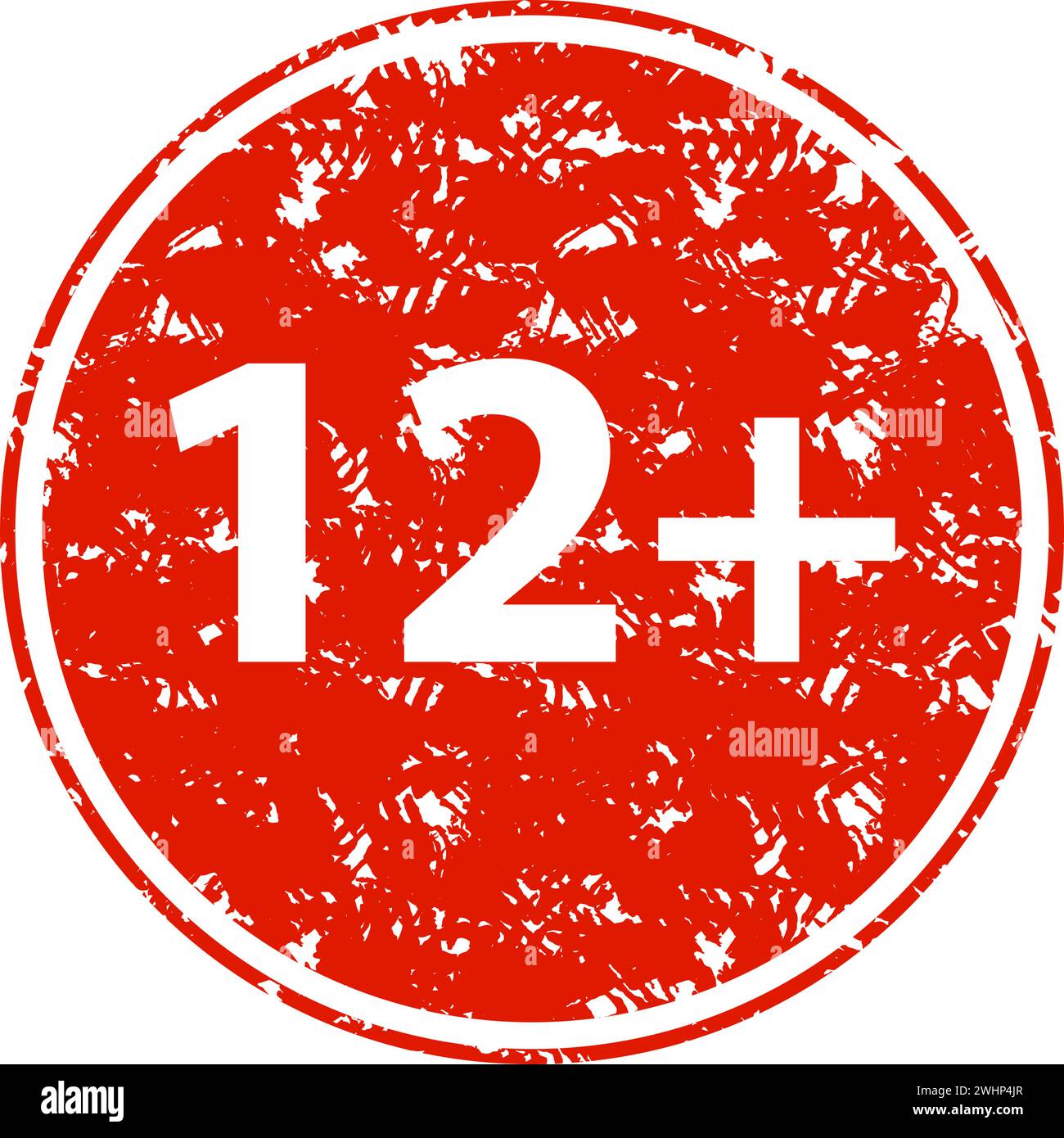 12 old limit age. Vector of content restriction, prohibition under 12 ...