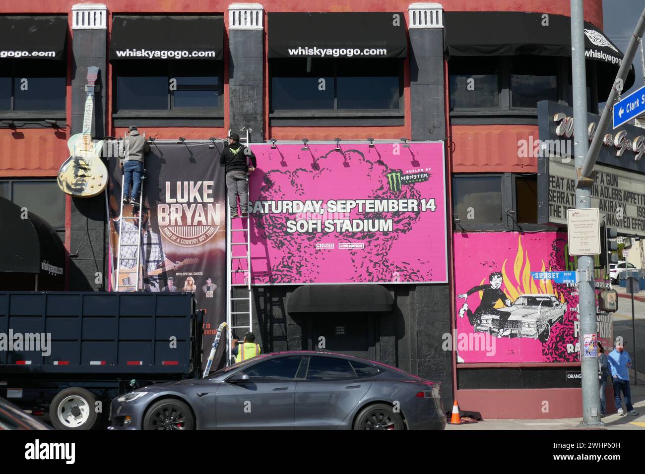 Los Angeles, California, USA 9th February 2024 Green Day Mural ...