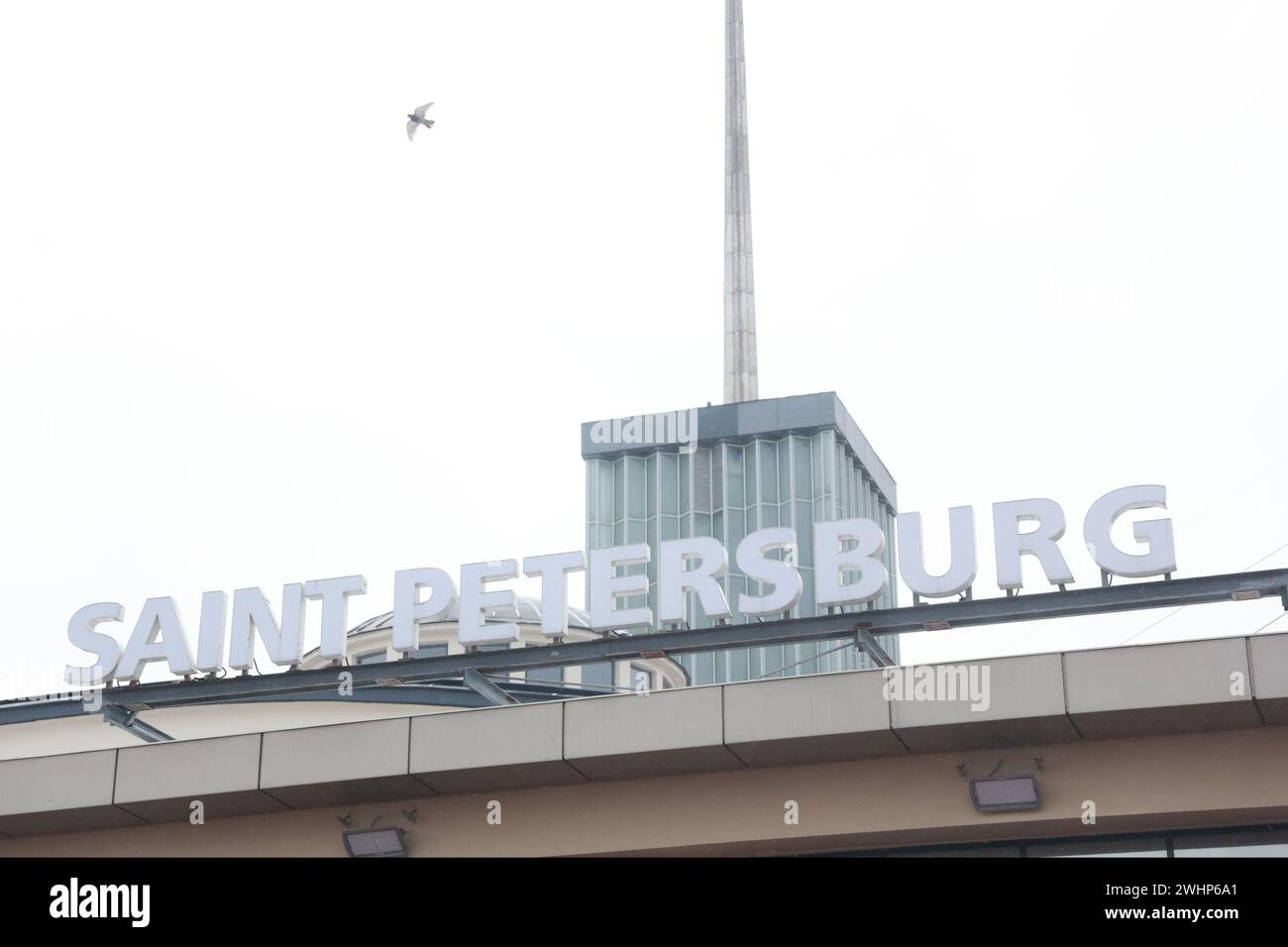Saint Petersburg, Russia. 07th Feb, 2024. Saint Petersburg sign is seen ...