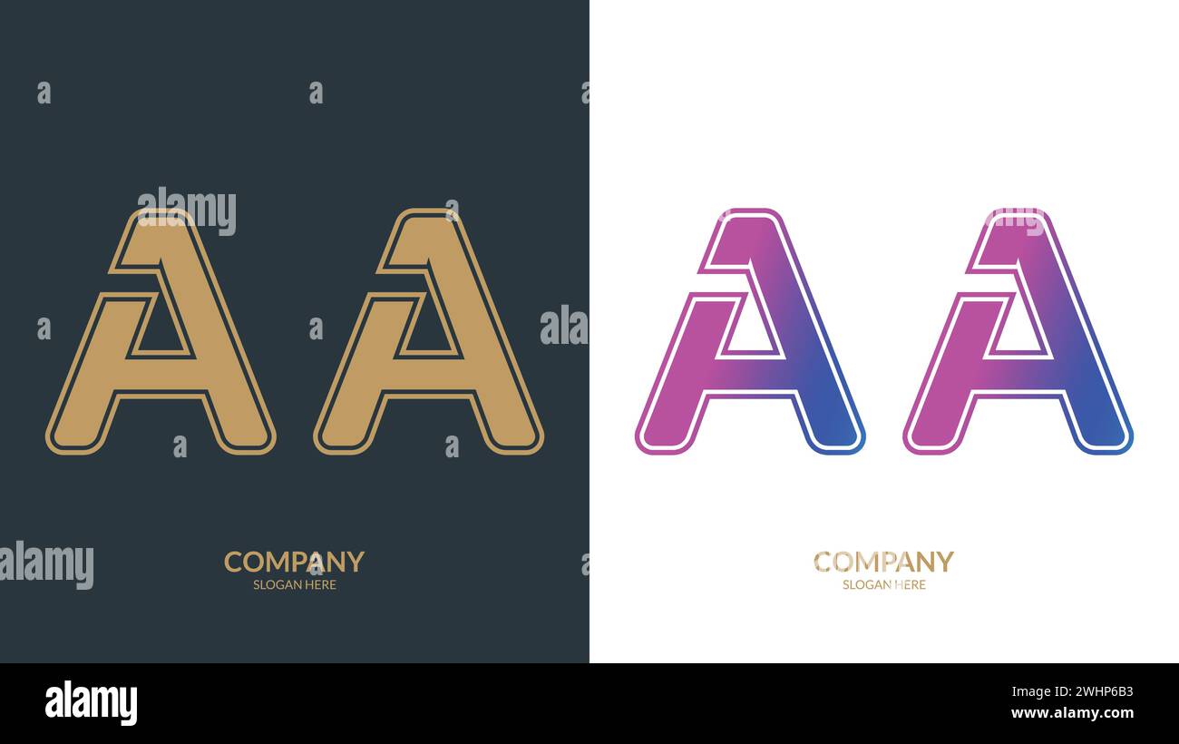 Aa logo design hi-res stock photography and images - Alamy