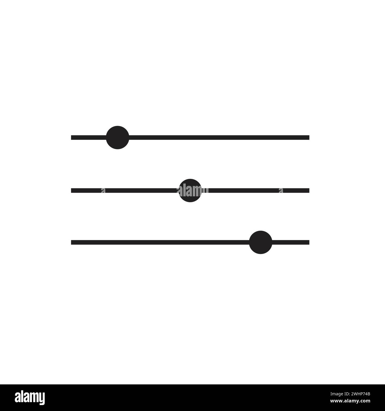 Adjustment button icon in flat style with background Stock Vector Image ...