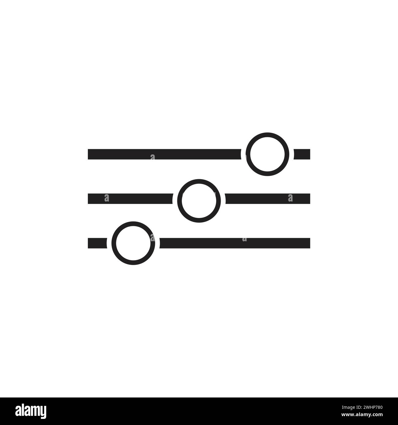 Flat adjustment button icon symbol vector Illustration Stock Vector ...