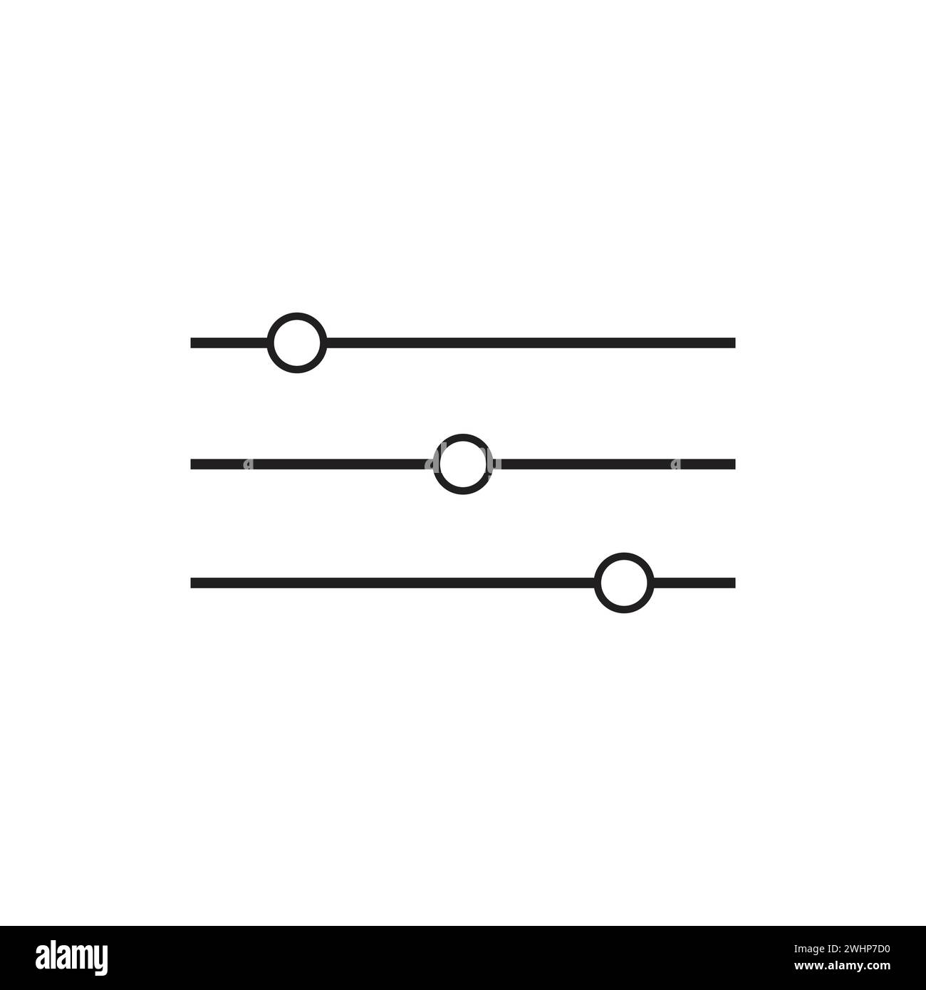 Adjustment button icon in flat style with background Stock Vector Image ...