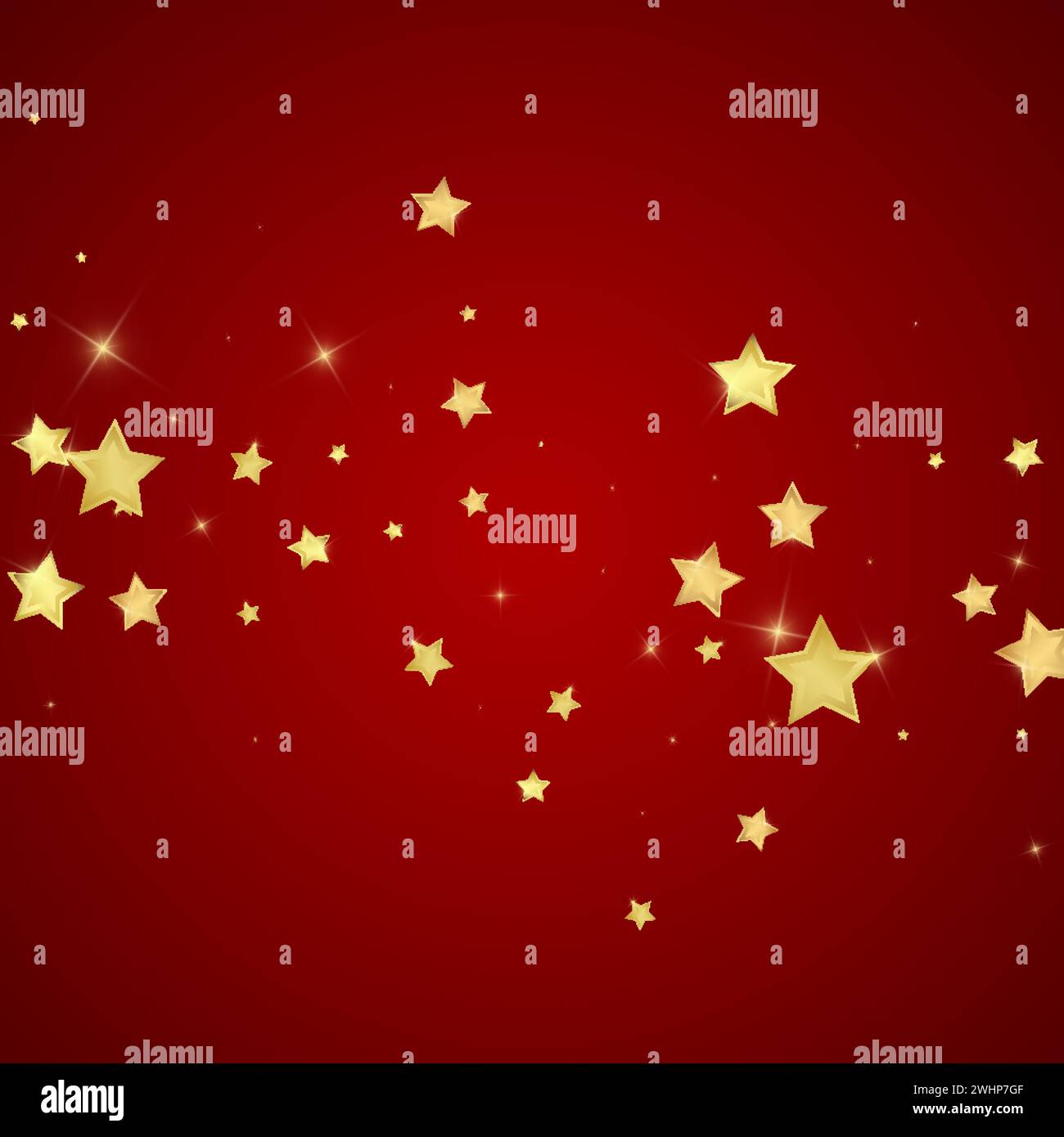 Magic stars vector overlay. Gold stars scattered around randomly ...