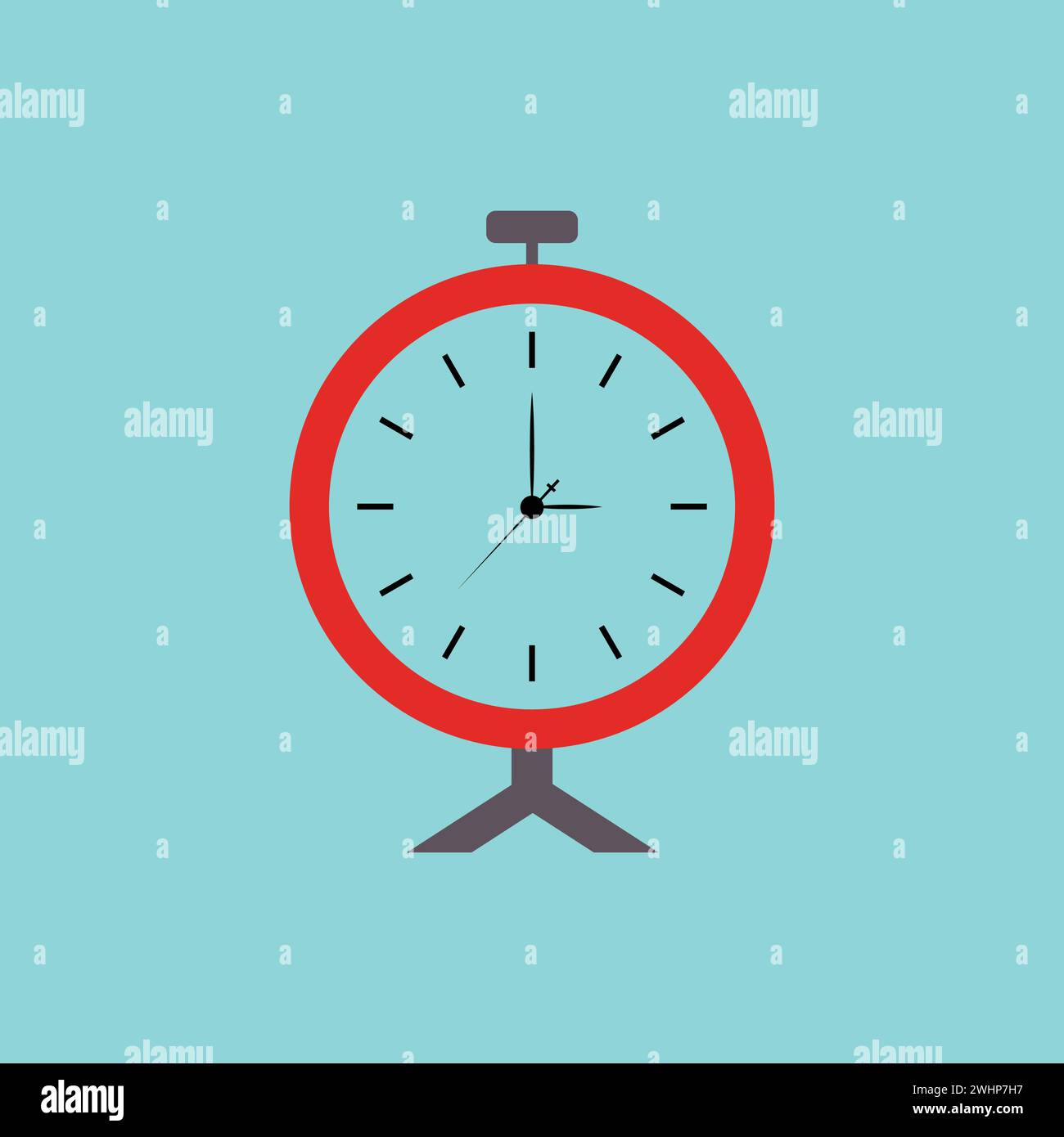 Flat alarm clock icon symbol vector Illustration Stock Vector Image & Art - Alamy