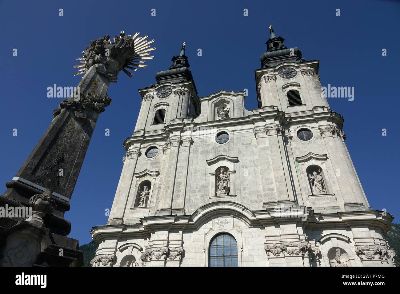 Holy Trinity Column in Spital am Pyhrn Stock Photo - Alamy