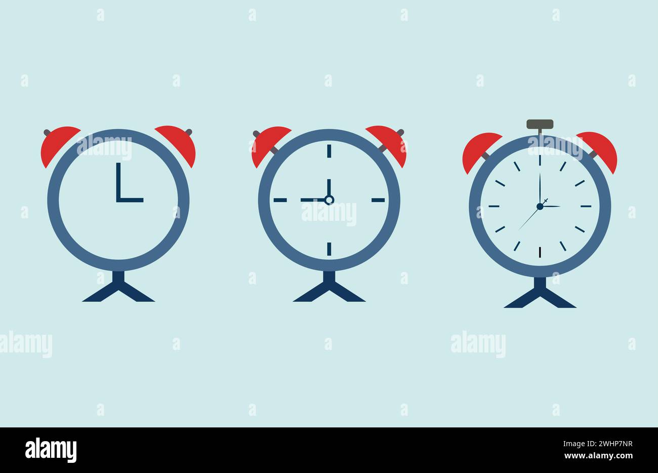 Alarm clock icon flat vector illustration Stock Vector Image & Art - Alamy