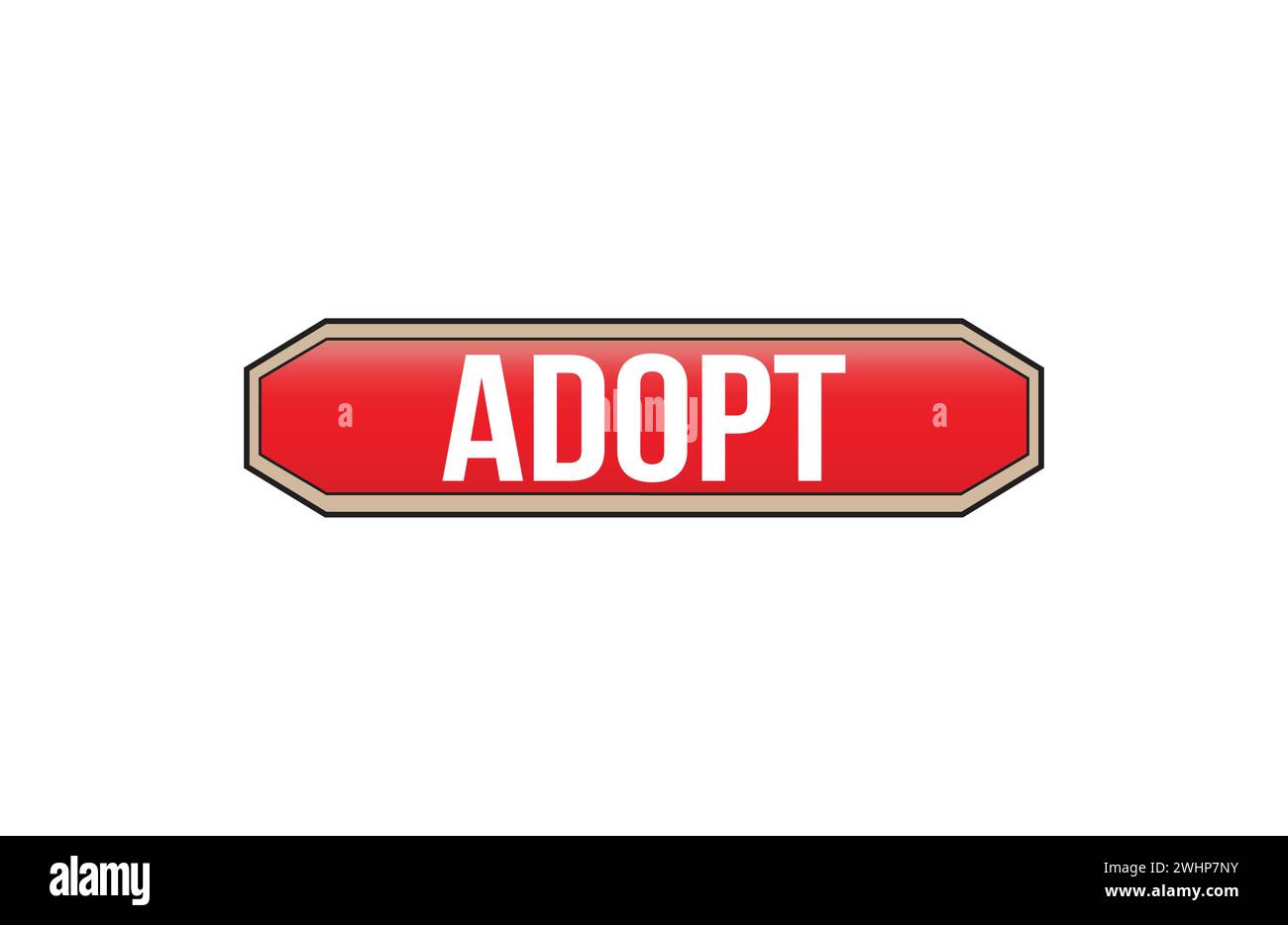 Adopt red ribbon label banner. Open available now sign or Adopt tag ...