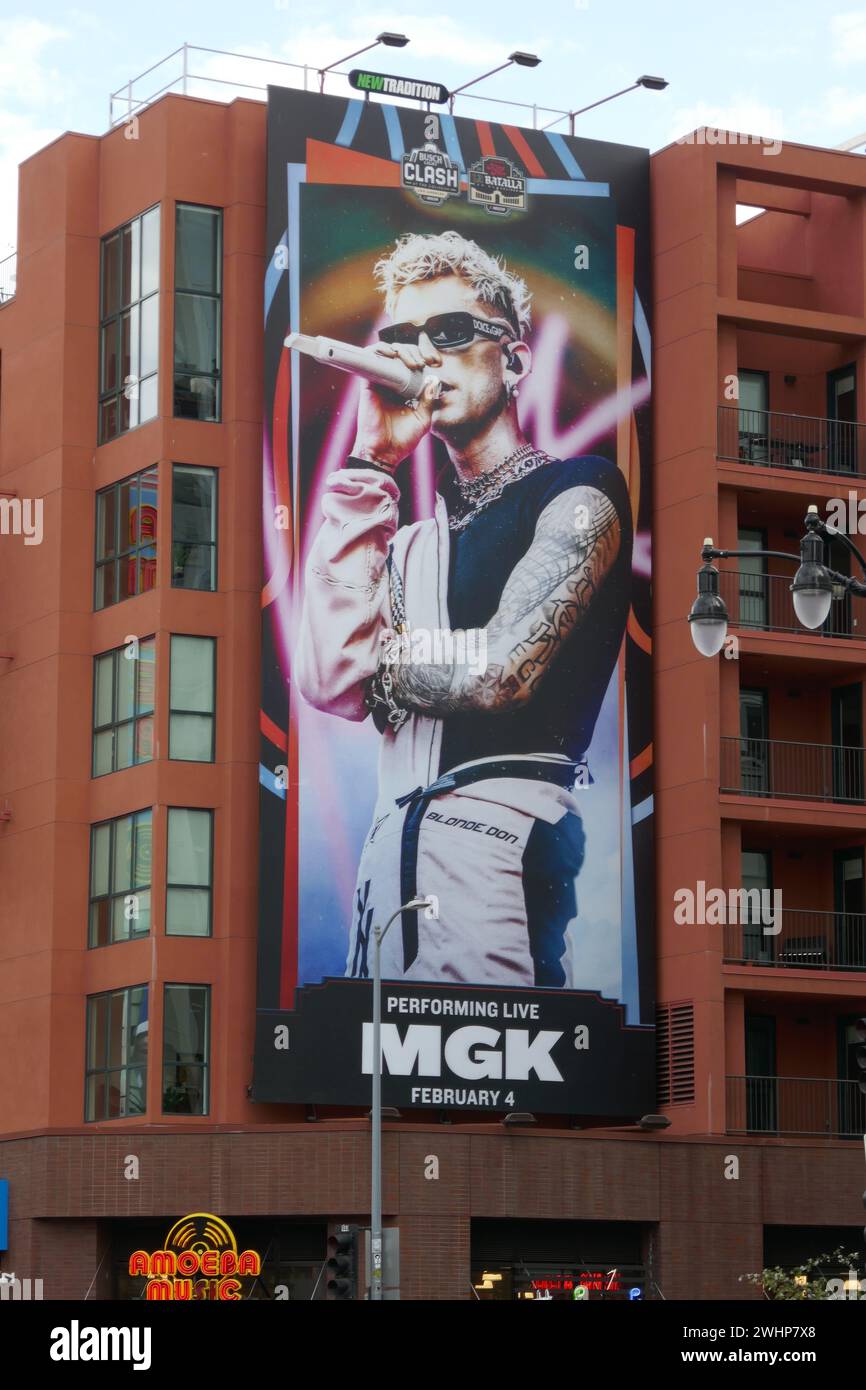 Los Angeles, California, USA 9th February 2024 Machine Gun Kelly ...