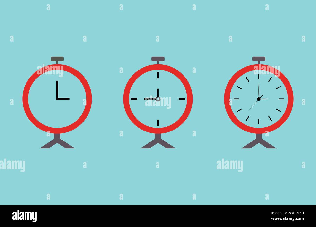 Trendy clock Stock Vector Images - Alamy