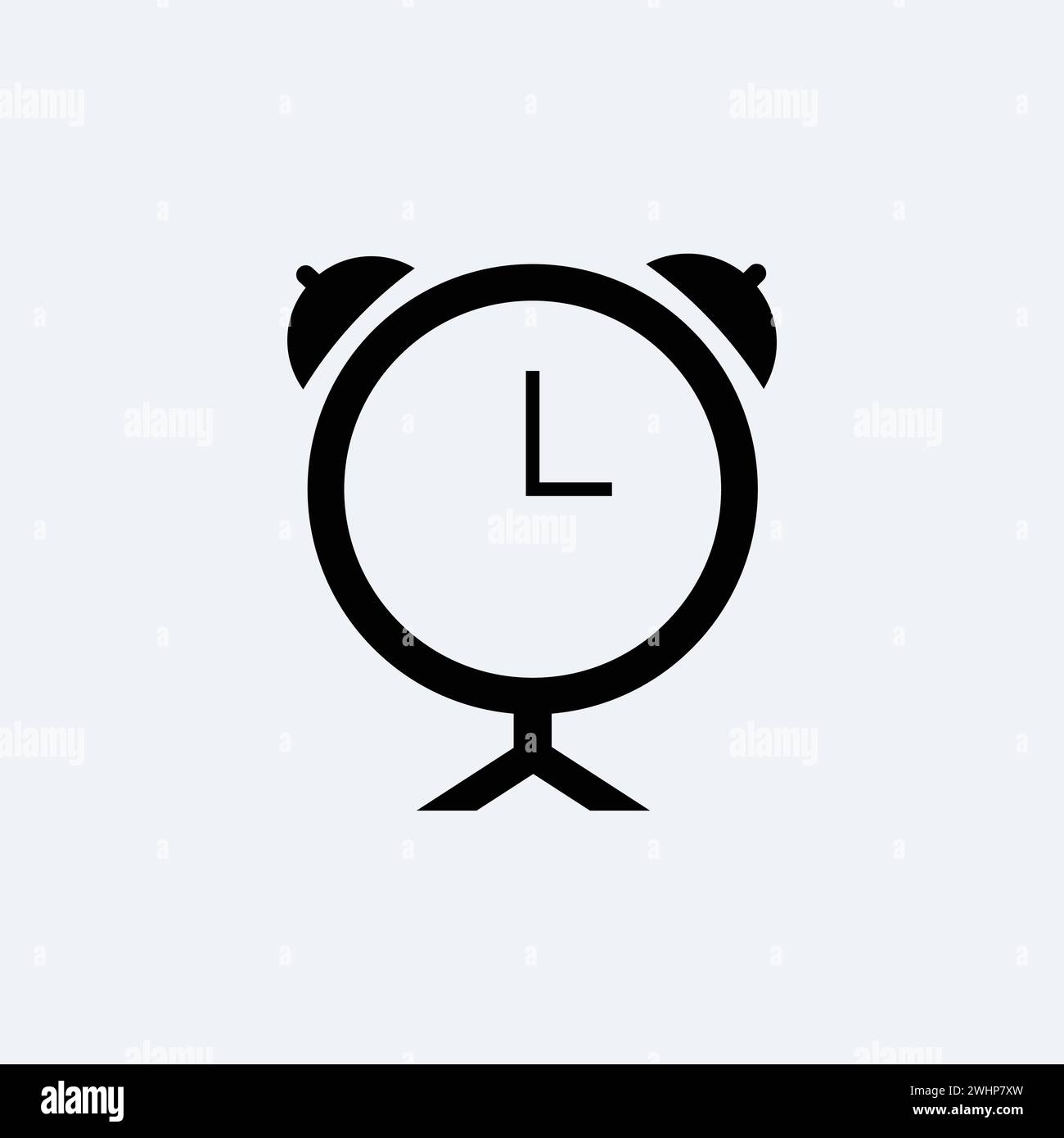Flat alarm clock icon symbol vector Illustration Stock Vector Image ...