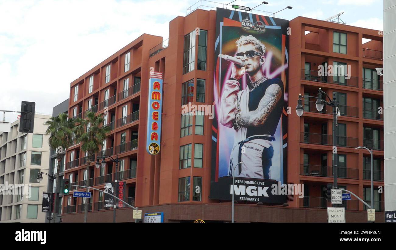Los Angeles, California, USA 9th February 2024 Machine Gun Kelly ...