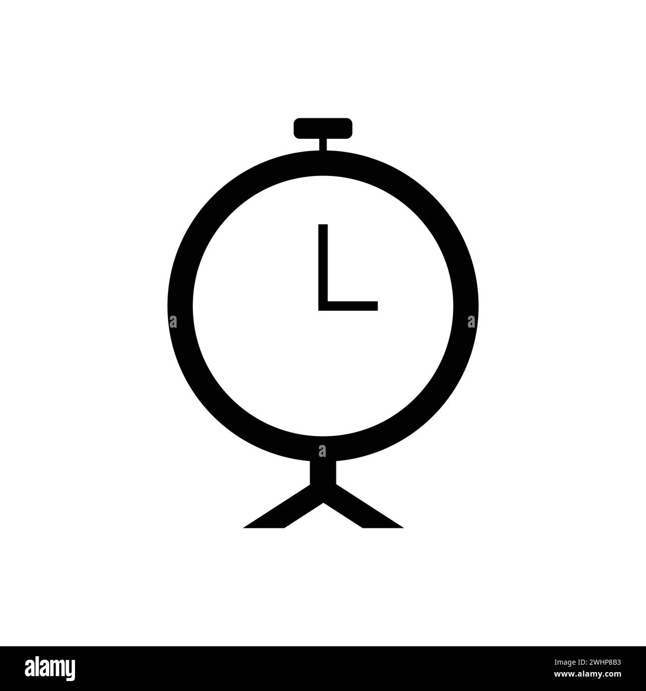 Flat alarm clock icon symbol vector Illustration Stock Vector Image ...