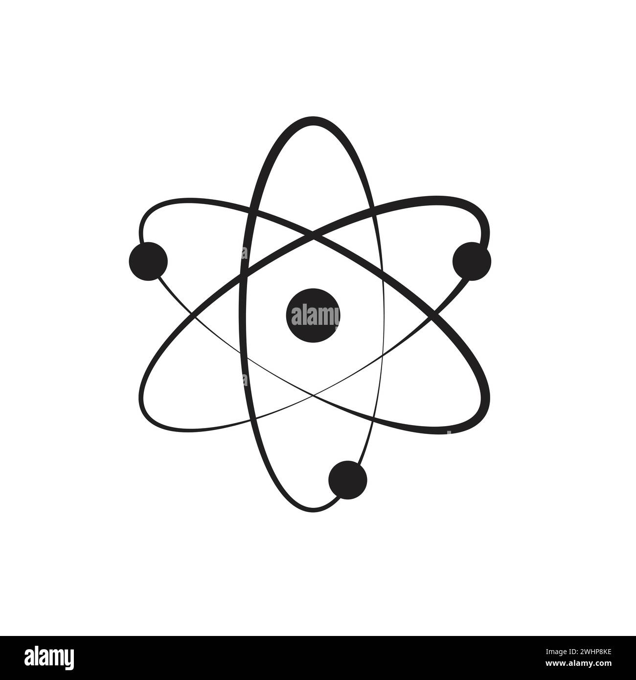 Flat Atom icon symbol vector Illustration Stock Vector Image & Art - Alamy