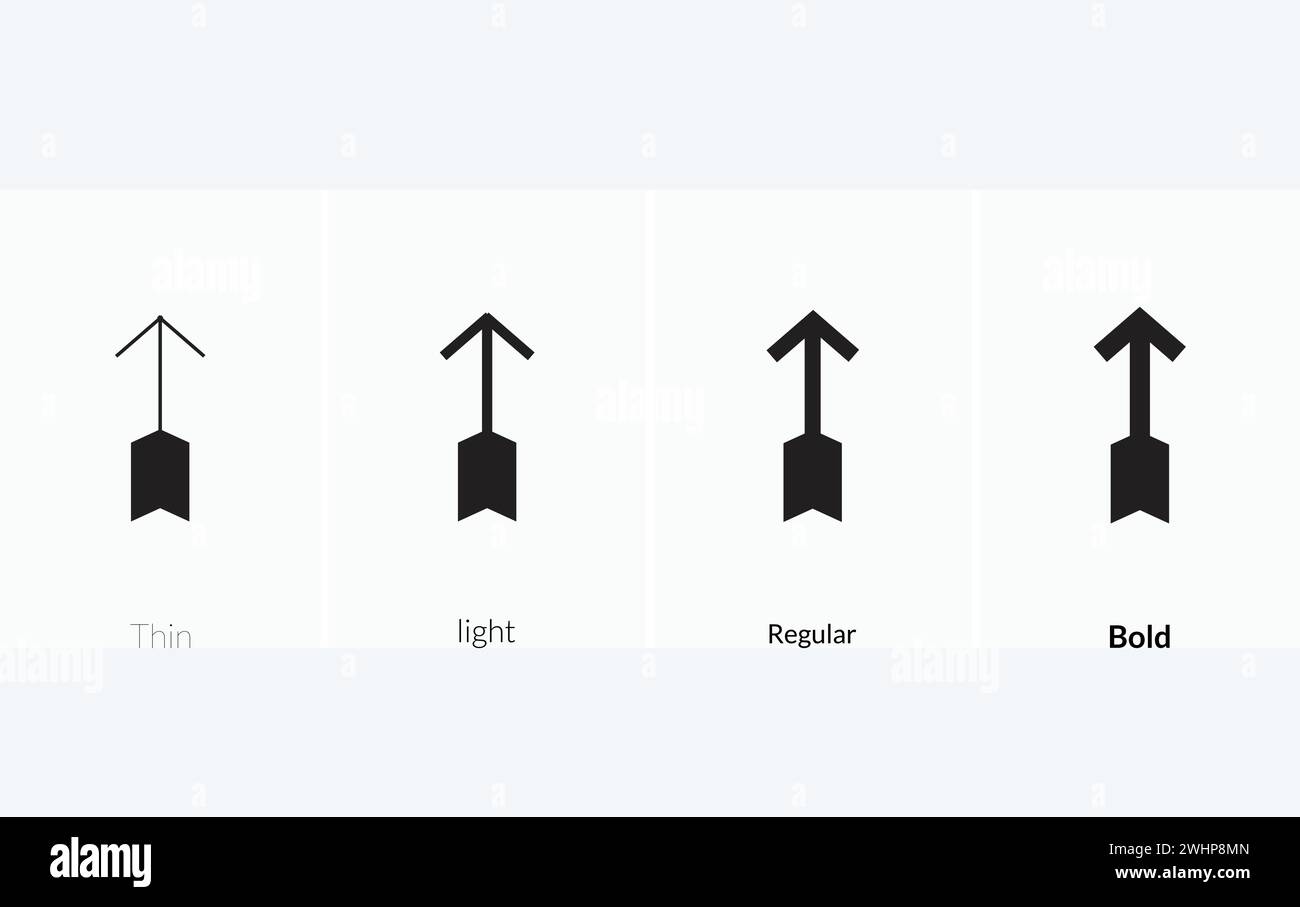 arrows sort icon. Thin, Light Regular And Bold style design isolated on ...