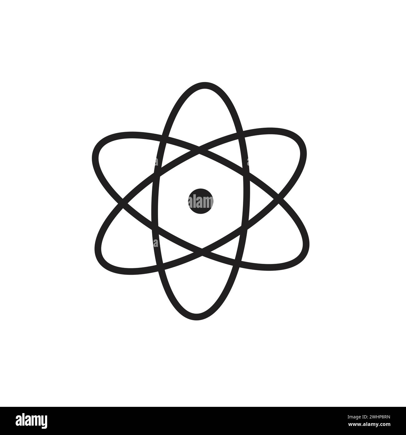 Flat Atom icon symbol vector Illustration Stock Vector Image & Art - Alamy