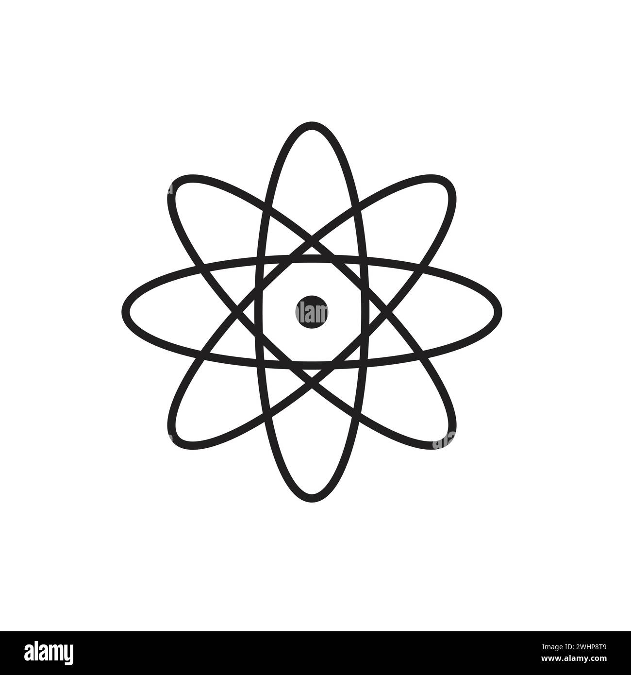 Flat Atom icon symbol vector Illustration Stock Vector Image & Art - Alamy